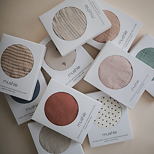 mushie Extra Soft Muslin Fitted Changing Pad Cover (White)