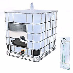 IBC Tote Cove, 275 Gallon IBC Water Storage Barrel Liner Bags,1000 Liter Rain Barrel Protective Accessorie (with Bottom Water Outlet)