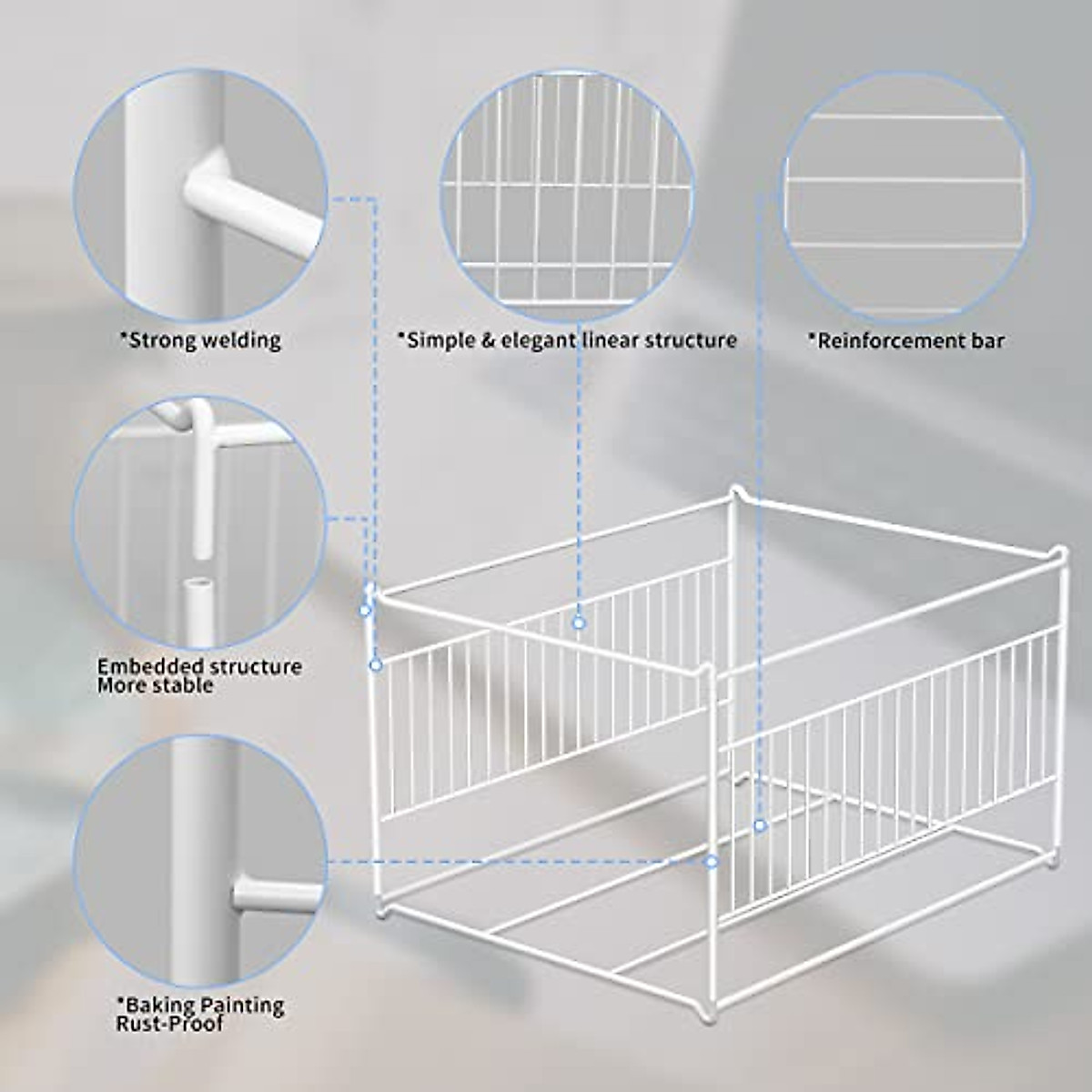 TOPCJ Legal/Letter Size Hanging File Folder Frame,File Cabinet Desk Organizer,Hanging File Folders Frame,Filing Cabinet for Expanding/Single Folders,Easily Assembly,Not suitable for Drawer