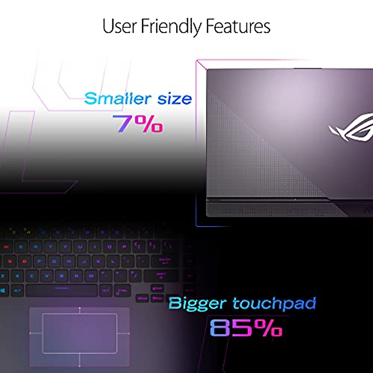 ASUS ROG Strix G15 (2021) Gaming Laptop, 15.6” 300Hz IPS Type FHD Display, NVIDIA GeForce RTX 3050 Ti, AMD Ryzen R7-5800H, 16GB DDR4, 1TB PCIe SSD, RGB Keyboard, Windows 10, Black, G513QE-ES76