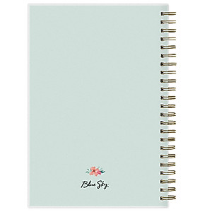 Blue Sky 2023-2024 Academic Year Weekly and Monthly Planner, 5" x 8", Frosted Flexible Cover, Wirebound, Laurel (144724)