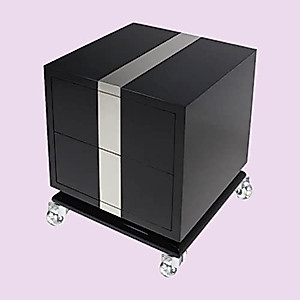 JGJC Caster Wheels 1.5 inch (d=1-3/8", h=2"), Furniture Small Casters Set of 4, Polyurethane Swivel Castor Wheels for Furniture, Cabinet, Clear Wheels Square Plate (1-5/8"×1-5/8"), Load 360 lbs