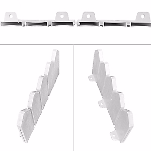 ARRYNTHEON Landscape Edging Kit 6.7 in Tall Decorative Double-Sided Wood-Look Fence Garden Border, Flower Bed Edging with 30 Anchoring Spikes, 13.9 Foot Kit (White)