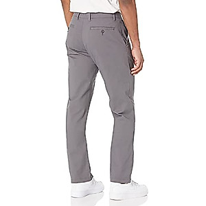 Amazon Essentials Men's Straight-Fit Casual Stretch Chino Pant, Dark Grey, 35W x 32L