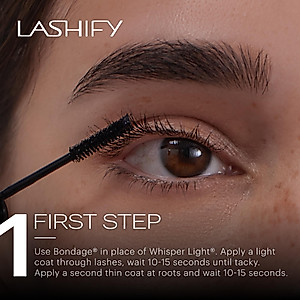 Lashify Bondage Extra Strength Bond with Charcoflex Eyelash Glue for False Lashes and DIY Lash Extensions in Sleek Black
