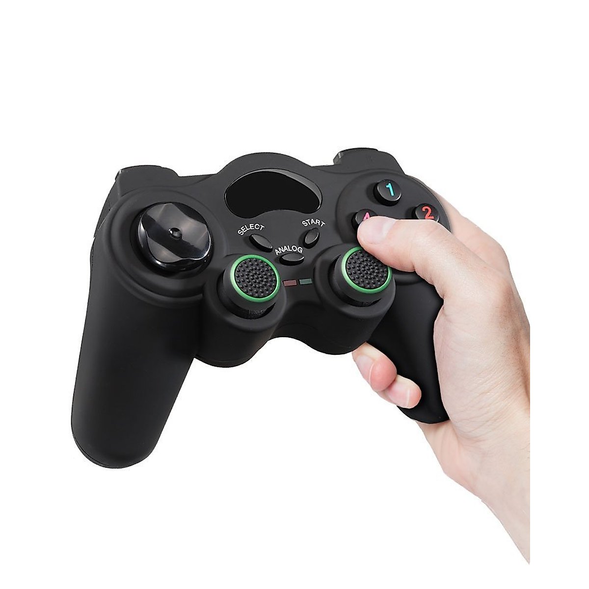 Fosmon [Set of 8] Analog Stick Joystick Controller Performance Thumb Grips for PS4 | PS3 | Xbox ONE, ONE X, ONE S, 360 | Wii U compatible with Nintendo Switch Pro - Black & Green (Set of 8)