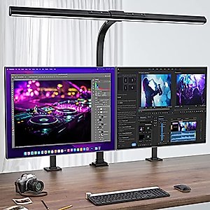 KableRika LED Desk Lamp, 24W Brightest Architect Desk Lamp for Home Office, 31.5" Wide Tall Desk Lamp with Clamp, Dimmable Task Lamp, Auto Setting, 6 Color Modes for Office Lighting/Workbench/Monitor