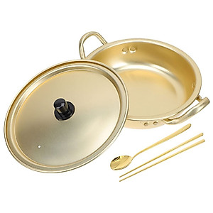 ERINGOGO 1 Set Ramen Pot Clay Pot for Cooking Saucepan with Korean Drama Korean Ramyun Pot Cooking Pot Stovetop Pots Stainless Steel Camping Cookware Household Pot Aluminum Steam Vegetable