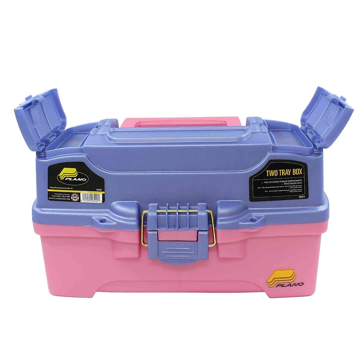 Plano 2-Tray Tackle Box with Dual Top Access, Periwinkle/Pink, One Size (620292)