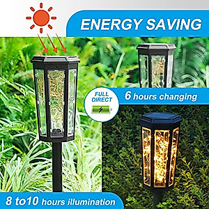 Yeceny Solar Landscape Lights Outdoor with Hangers-IP44 Waterproof 50 LEDs Solar Pathway Light-2 Modes Auto On/Off Solar Powered Fairy Light Garden for Yard Fence Patio Walkway Decor