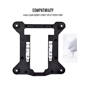 ID-COOLING DK-03i CPU Cooler for LGA1200/115X, 60mm Height Low-profile CPU Air Cooler with Aluminum Fins, Rainbow RGB Lighting, 120mm PWM Fan, Thermal Compound Included, TDP 100W