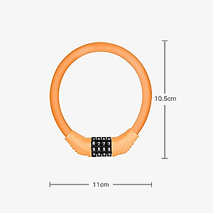 1Pc Mountain Bike Lock Portable Electric Battery Motorcycle Password Lock Fixed Bicycle Ring Lock