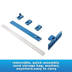 Cabinet Hardware Jig Tool - Adjustable Punch Locator Drill Template Guide, Wood Drilling Dowelling Guide for Installation of Handles Knobs on Doors and Drawer