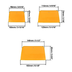 QWORK Body Filler Spreaders, 15 Pcs Car Scraper Kit, Automotive Fillers Hard Plastic Spreaders, Soft Installation Tool for Auto Glass Cleaning, Caulking Agents Car Body Maintenance