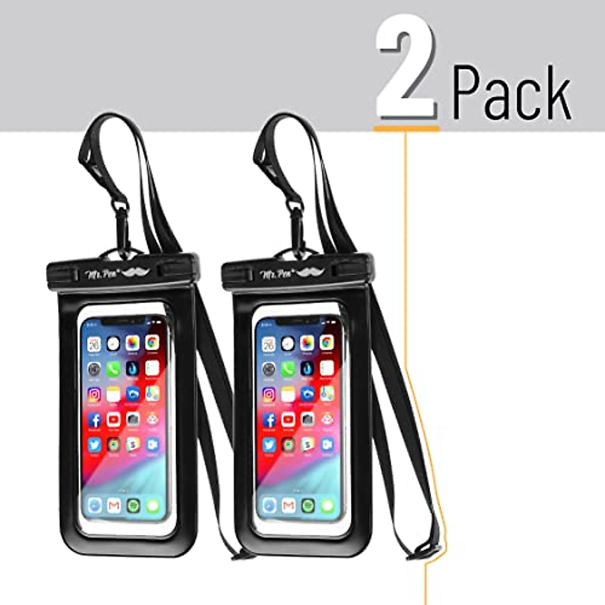 Mr. Pen- Waterproof Phone Pouch, 2 Pack, Waterproof Phone Holder, Dry Bag for Phone