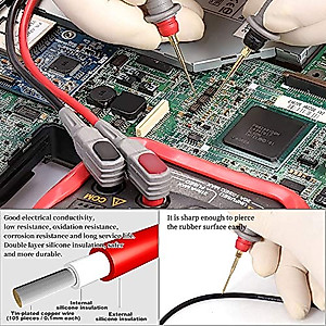 Bionso 25-Piece Multimeter Leads Kit, Professional and Upgraded Test Leads Set with Replaceable Gold-Plated Multimeter Probes, Alligator Clips, Test Hooks and Back Probe Pins.
