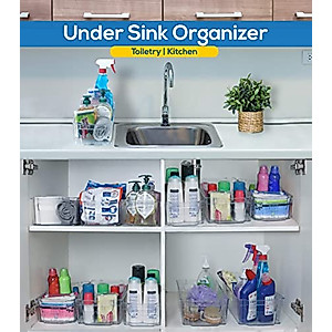 Utopia Home Pantry Organization and Storage - Set of 8 Refrigerator Organizer Bins - Fridge Organizer for Freezers, Kitchen Countertops and Cabinets - BPA Free (Clear)