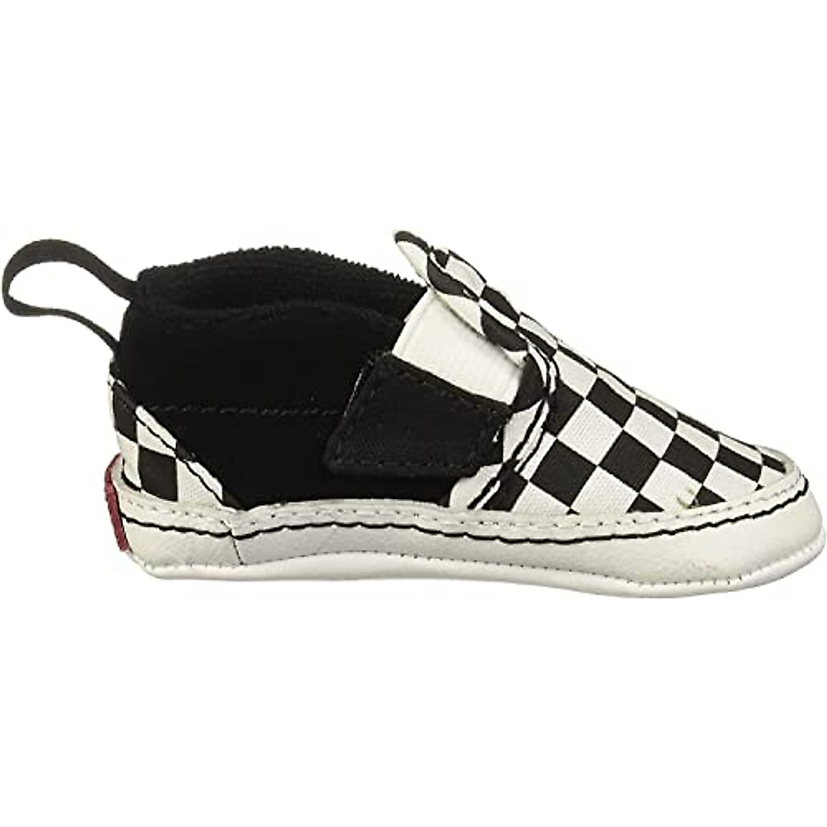 Vans, Infant Slip-On V Crib Sneakers (1, Black/True White Checkerboard)