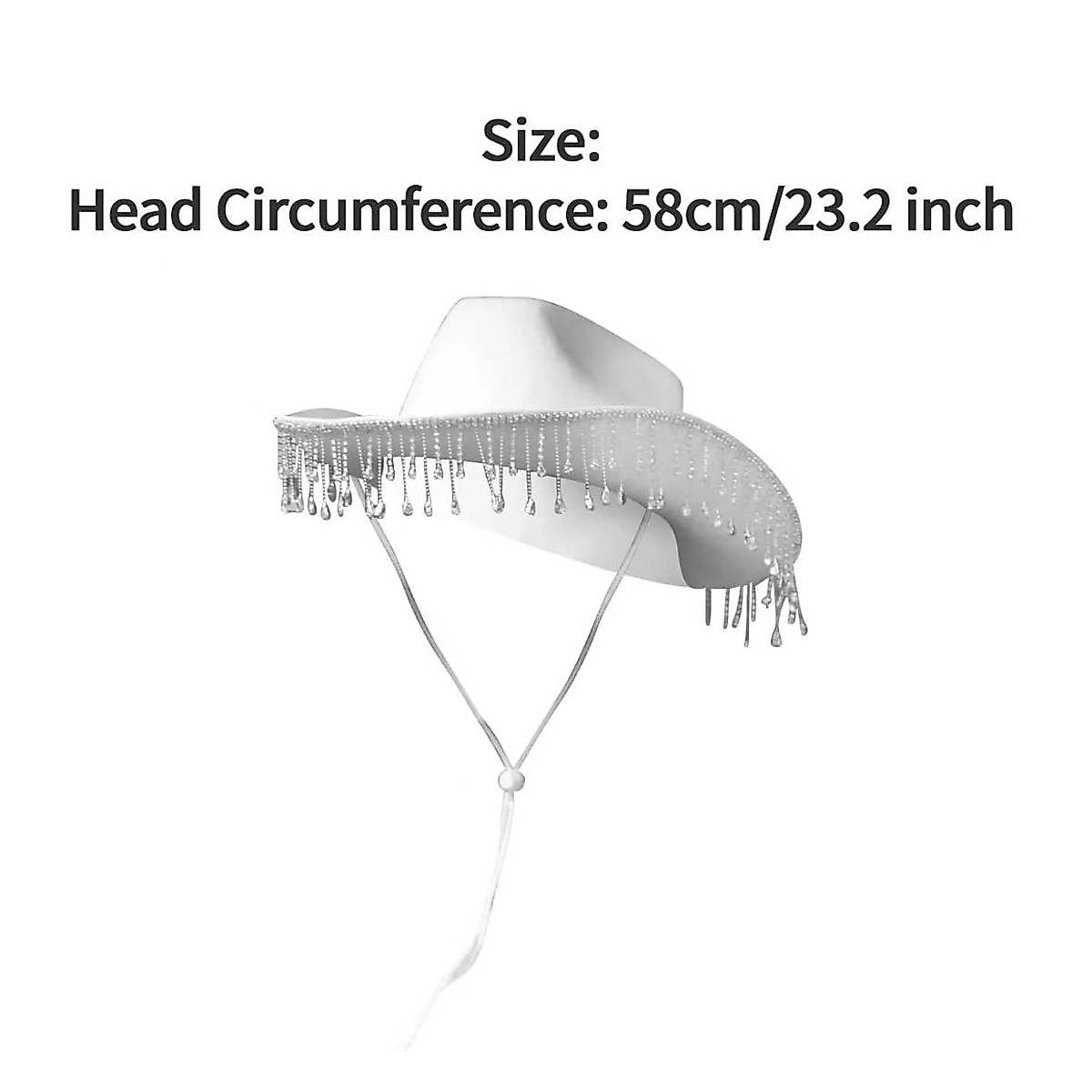 Eliaukly Bedazzled Cowgirl Hat with Rhinestones,Cowboy Hat for Women Halloween Bachelorette Party… Black