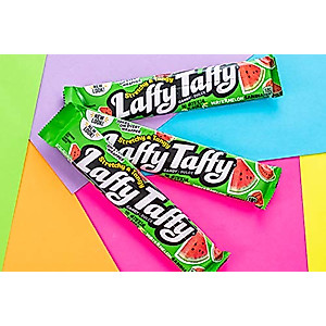 Laffy Taffy Stretchy & Tangy Variety Candy Box, Grape, Watermelon, and Cherry Flavors, Fruity Treat For School, 1.5 Ounce Bars (Pack of 24)