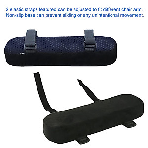 HiLeuYie Desk Chair Arm Pads - Ergonomic Memory Foam Office Chair Armrest Pads - Thick Chair Armrest Pads - Arm Rest Pillow - Gaming Chair Arm Pads - Elbow Support Cushion for Computer (Set of 2)