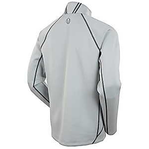 Sunice Allendale Men’s Half Zip Performance Pullover with Thermal Protection (Magnesium/Black, Small)