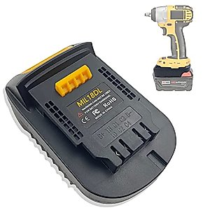 Echoyee for Milwaukee to Dewalt Battery Adapter, for Milwaukee M18 18v Lithium Battery Convert to Dewalt 18v-20v Lithium Batteries, Converter MIL18DL Use with Dewalt 18v-20v Cordless Power Tools
