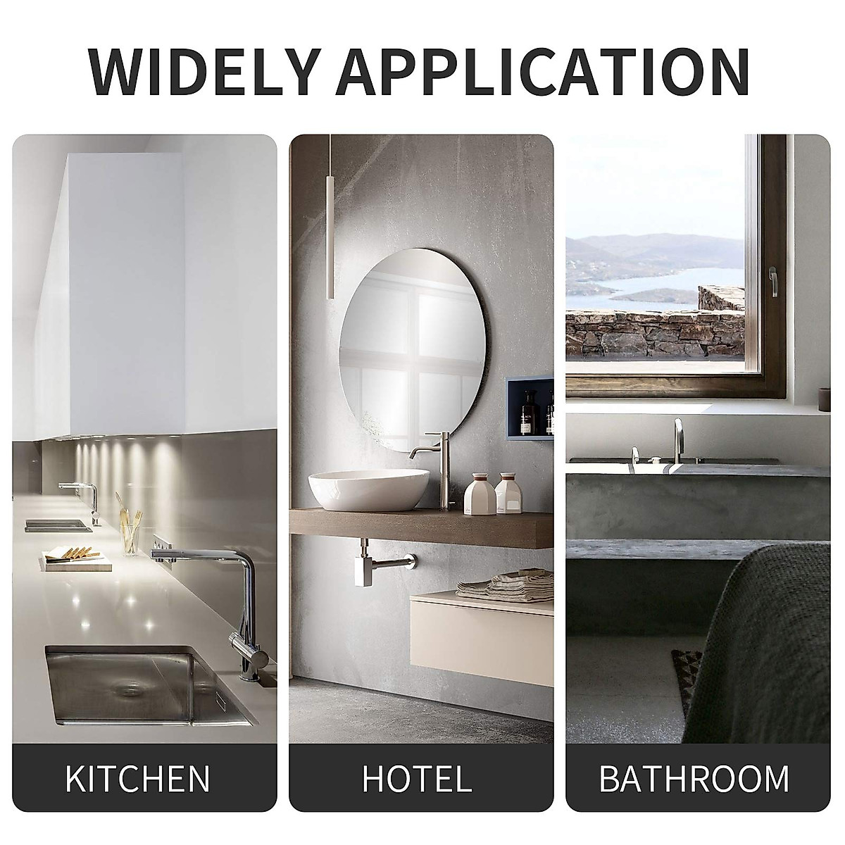 KAIYING 6" Hole Cover Deck Plate for Bathroom Vanity Sink, 3-to-1 Bathroom Faucet Escutcheon Plate, Rectangle, Stainless Steel (Brushed Nickel)