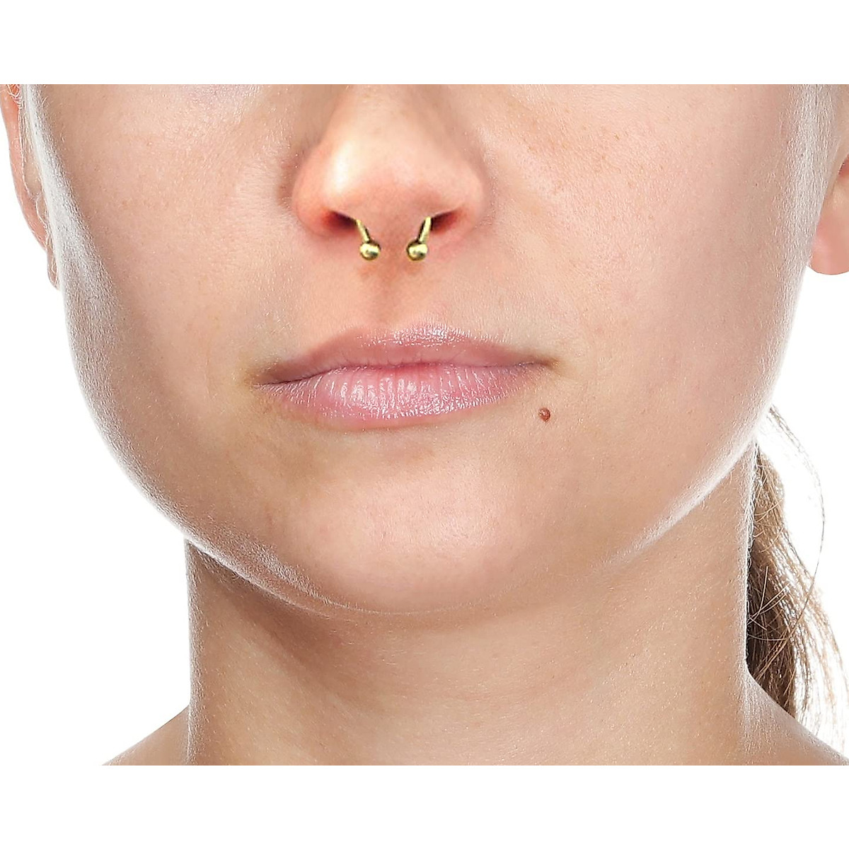 Lavari 14 Gauge 14k Yellow Gold Circular Horseshoe Barbell Lip Eyebrow Belly Nipple Ring 1/2 Inches Jewelers