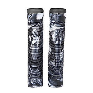 Fuzion Pro Scooters Hex Grips BMX Bike Grips (Black & White Swirl)