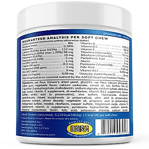 WONDER PAWS Premium Multivitamin for Dogs Daily Multi for Immune, Mood, Joint, Skin, Heart & Digestive Health - 21 in 1 Dog Multivitamins for Optimal Health Essential - 60 Multivitamin Dog Chews