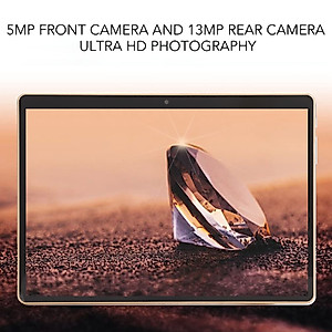 10.1 Inch Tablet for 11, 1960x1080 IPS Display Screen PC Tablet, 6G RAM 128G ROM Portable Tablet, 2.4G 5G WiFi Calling Tablet for Photos, Videos, Music (EU Plug)