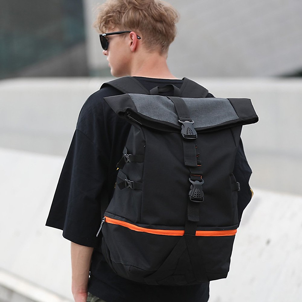 Gym Backpack with Shoe Compartment, Large Luggage Travel Bag Fashion School Rucksack Hiking Backpack