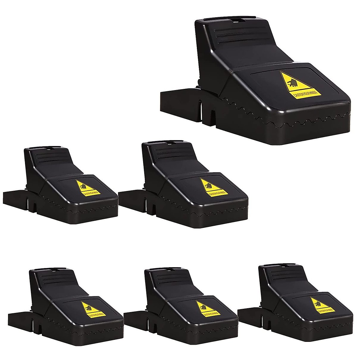 6PK Large Mouse Traps, Pest Control Rat Traps for Instant Kill Results, Large Reusable Rodent Snap Trap for Mice ‘N Chipmunks, Big Outdoor Traps That Also Work Indoor for Home (Large Size)