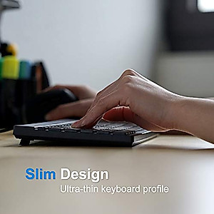 Perixx PERIBOARD-426 Wired Mini Low Profile Keyboard (Wired USB), US English Layout (11665)