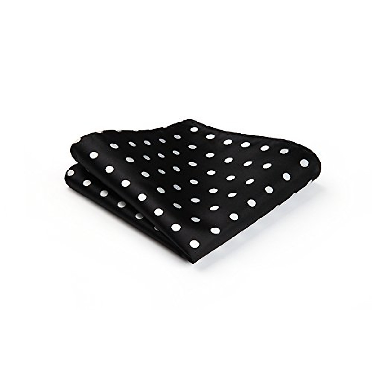 Polka Dot Ties for Men Black Tie and Pocket Square Set Classic Woven Formal Business Necktie Handkerchief for Wedding Party