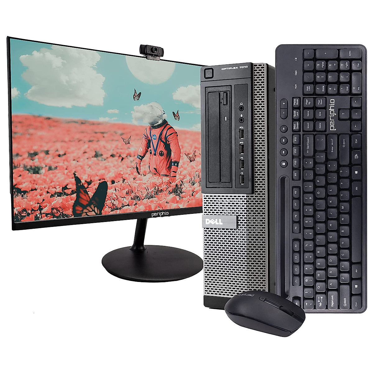 Dell Optiplex 7010 Desktop Computer PC, Intel Quad-Core i7, 512GB SSD Storage, 16GB DDR3 RAM, Windows 10 Pro, DVD, WiFi, New 24in Monitor, Wireless Keyboard and Mouse, Bluetooth Included (Renewed)