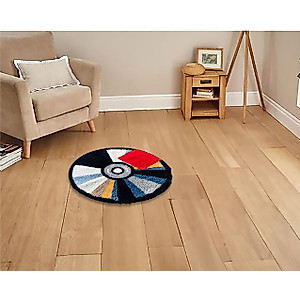 Luxape cd Rug - Hypebeast y2k Rug - Handmade Tufted Rug - Handmade & Premium- 28in (70cm) - Aesthetic Rug Decor - Preppy Room Decor - Designer Rugs Rug