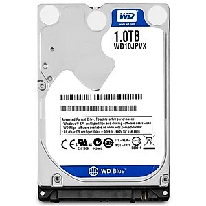 WD 2016 New Blue 1TB 2.5 inches Laptop Notebook Internal SATA 6Gb/s Hard Drive 9.5mm Height 5400RPM Model WD10JPVX (Renewed)