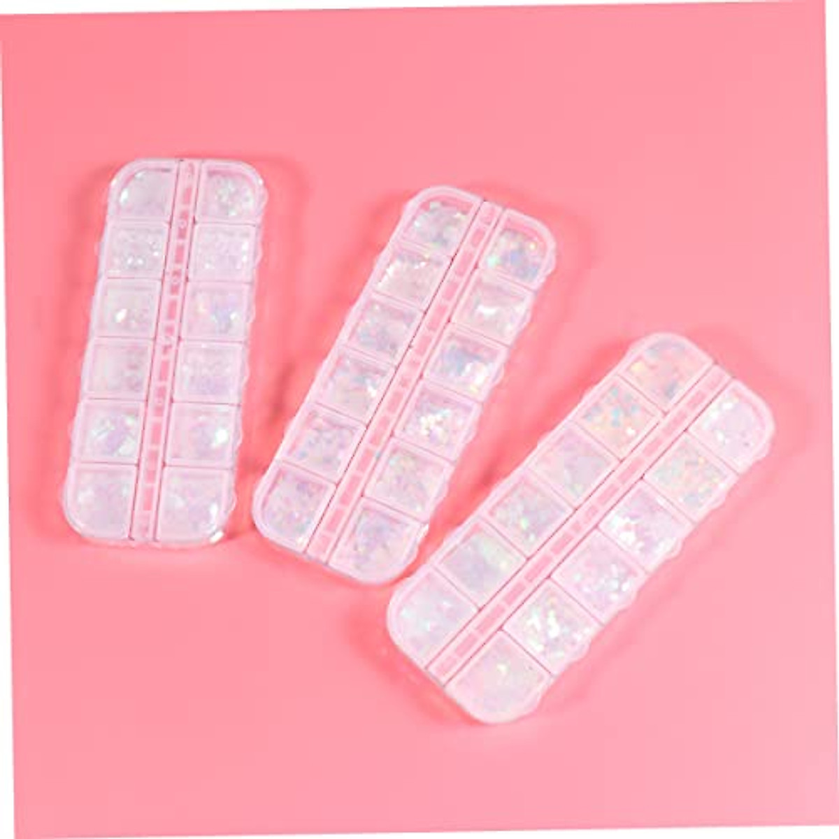 FRCOLOR 4 Sets Glitter Stickers Nail Sequins Appliques Embellishments Nail Art Sequin Holographic Nail Sequins Nail Art Glitter Sticker Polish Nail Decoration Mermaid Nail Art Glitter 3D