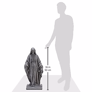 EMSCO Group Virgin Mary Statue – Natural Appearance – Made of Resin – Lightweight – 34” Height