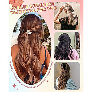 Hair Styling Accessories - 12PCS Small Jaw Clamps for Thin Hair, Classic Matte Flower Clamps for Women and Girls