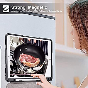 OCYCLONE Protective Case for iPad Air 3rd Generation and iPad Pro 10.5 inch, 7 Viewing Angles Magnetic Stand with Pencil Holder, Black