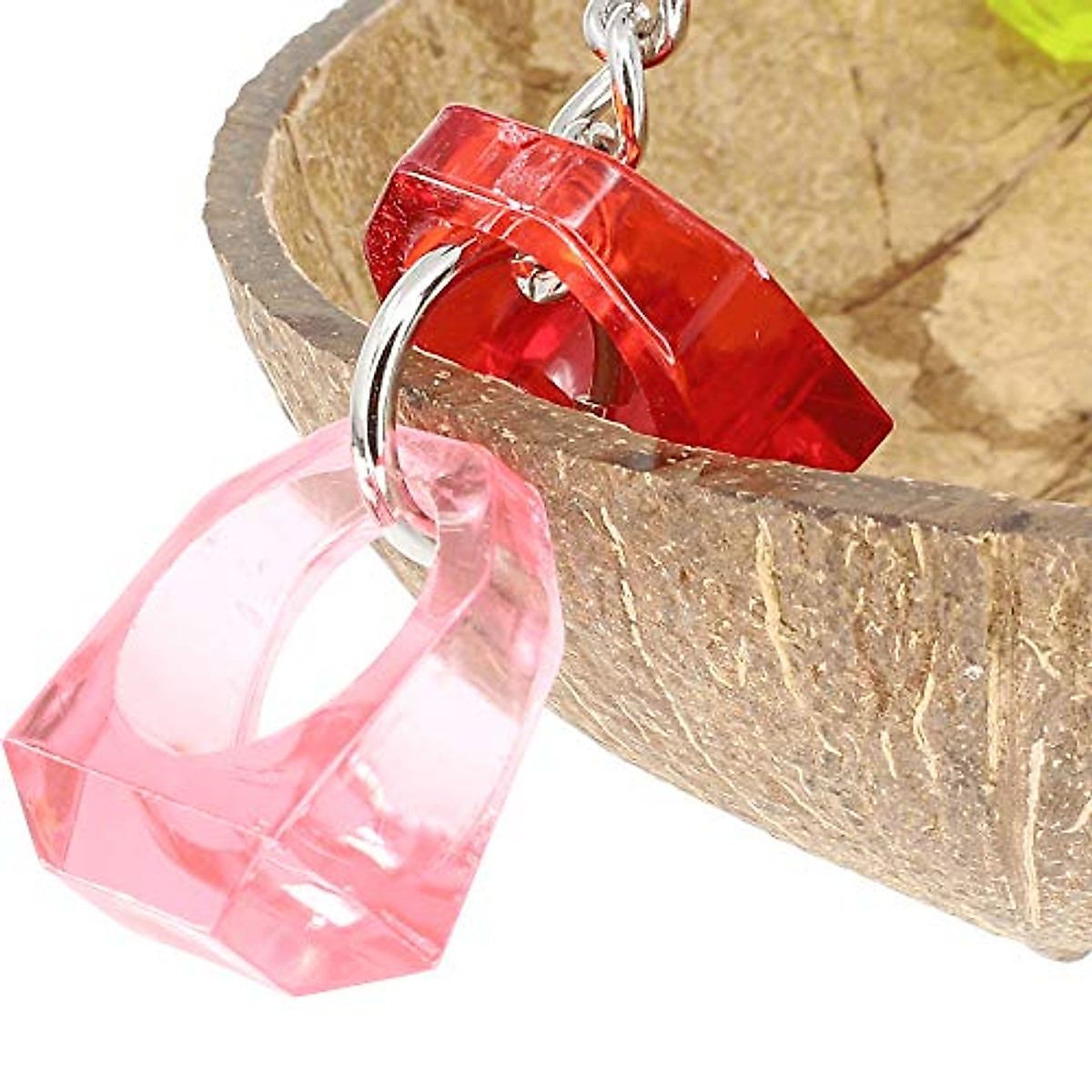 982 Coco Cup Bonka Bird Toys Natural Coconut Chew Grab Beak Parrot Parrotlet Budgie Finch Cockatiel Parakeet