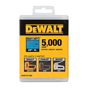 DeWalt DWHTTA7065 HEAVY-DUTY NARROW CROWN STAPLES 3/8" - 5000 PK