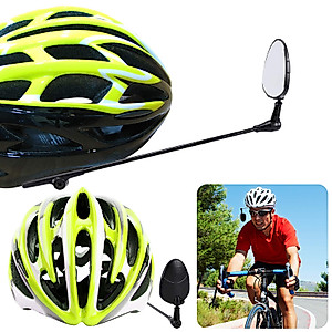 Accmor 2 Pack Bike Helmet Mirror, 360 Degree Adjustable Lightweight Bicycle Cycling Rear View Helmet Mirror for Cycling, Cycling Accessories