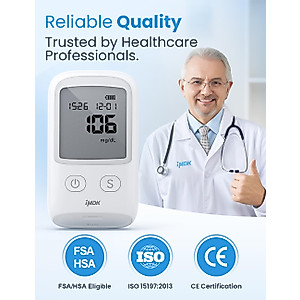 IMDK GLU-T1 Blood Glucose Test Strips for use with IMDK Diabetes Sugar Testing Meter (No Coding Required, 100 Count) White