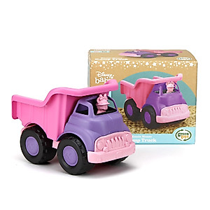 Green Toys Disney Baby Exclusive Minnie Mouse Dump Truck - Pretend Play, Motor Skills, Kids Toy Vehicle. No BPA, phthalates, PVC. Dishwasher Safe, Recycled Plastic, Made in USA.