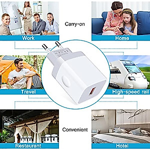 European USB Wall Charger Quick Charge 3.0 EU Power Plug Adapter Fast Charging for iPhone 14/13/13Pro Max/13Mini/12 Pro Max/12 Mini/SE/11,Samsung Galaxy S23 Ultra/S22/S21/S20 5G,Google Pixel 7/6 Pro/5