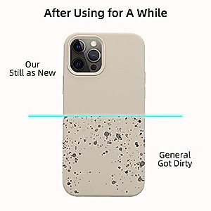 SOH Mingying iPhone 12/iPhone 12 Pro Silicone Case, Full Body Protective Phone Case, Premium Soft Rubber Shockproof Case Compatible with Apple iPhone 12/12 Pro(6.1Inch) (Stone)